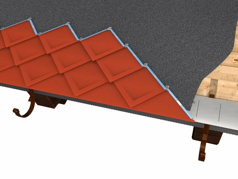 Dachraute 29 × 29 – Modernes Design durch Sickenprägung | PREFA